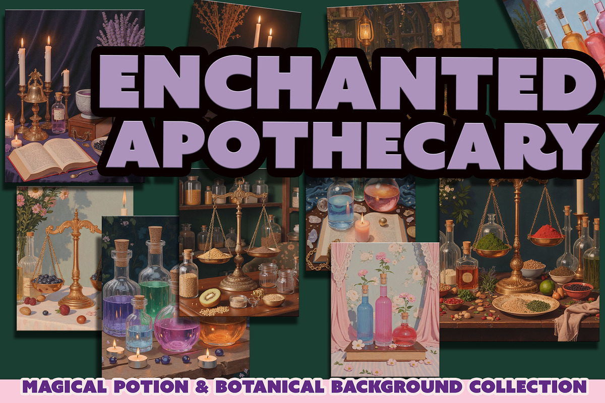 Enchanted Apothecary Background Set