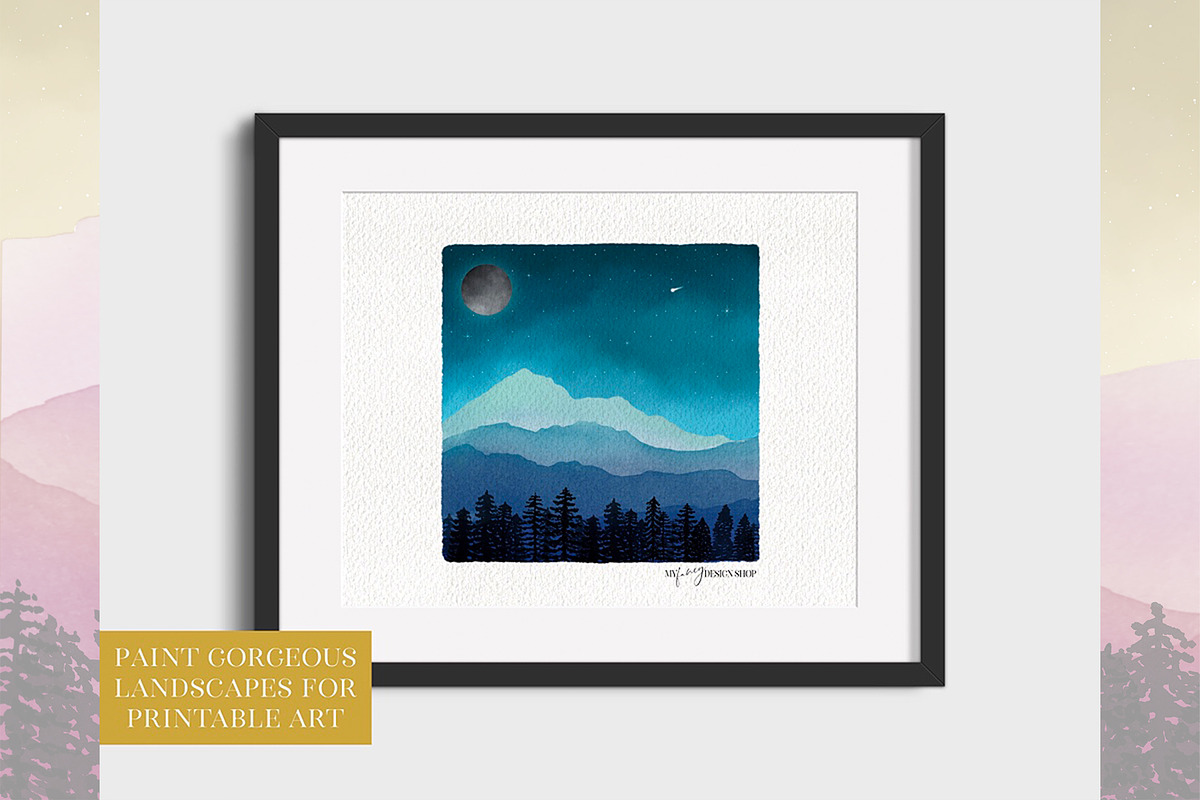 Procreate Landscape Watercolor Set