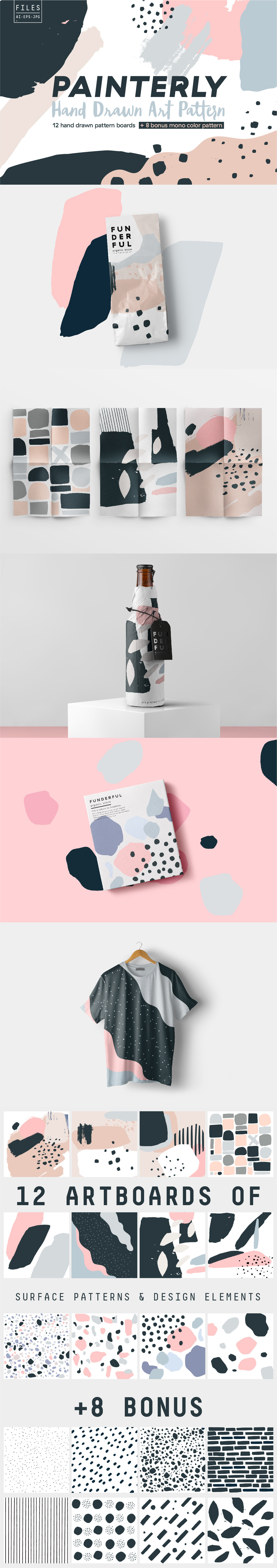 Painterly Pattern Pack | Graphic Patterns ~ Creative Market