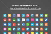 Ultimate Flat Social Icon Set, an Icon by azmind