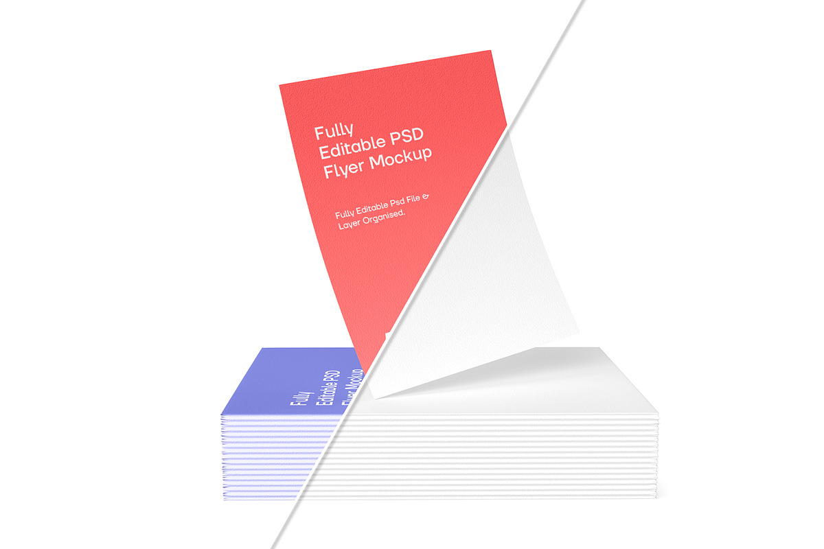 Editable Stacked Flyer Mockup