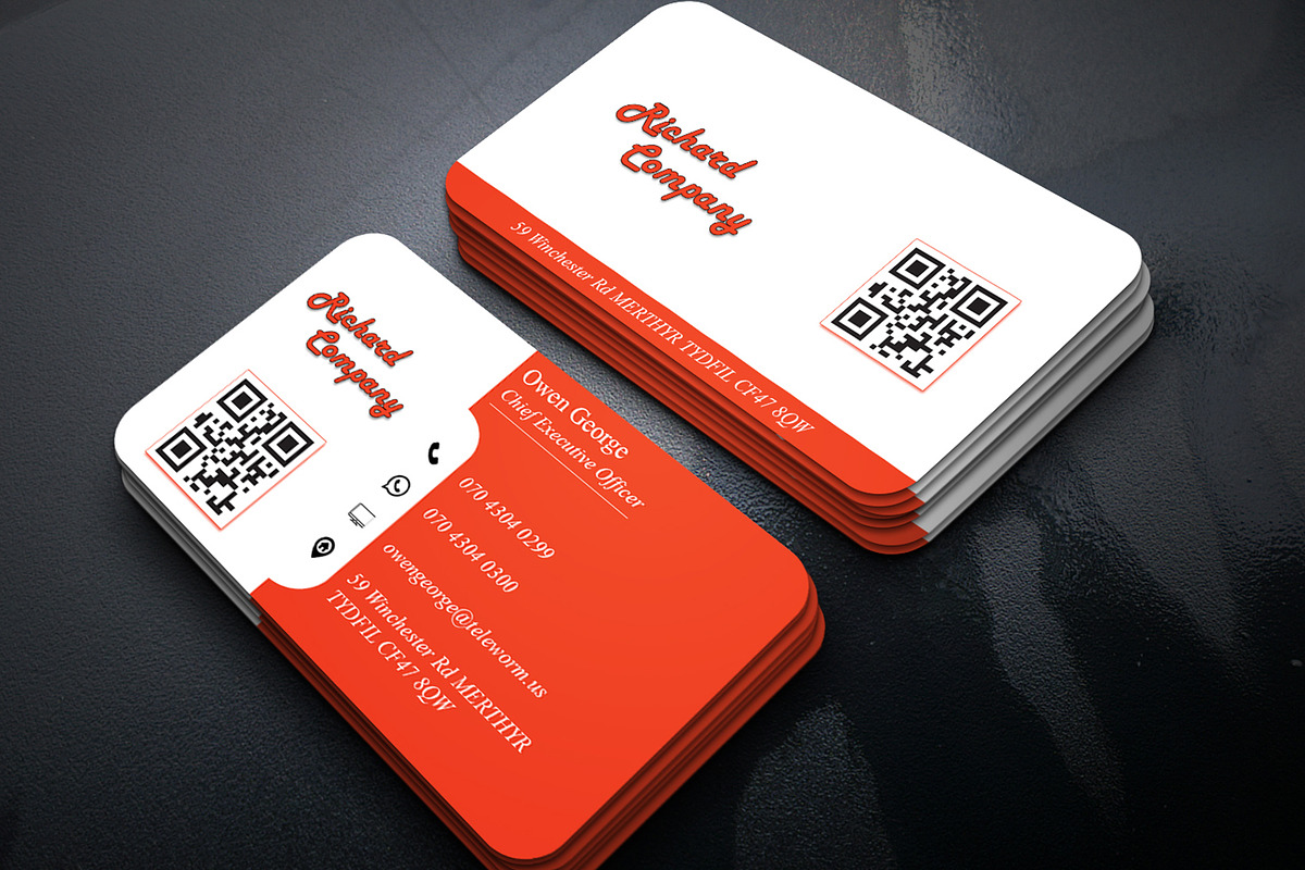 Modern Creative Double-Sided Business Card PSD