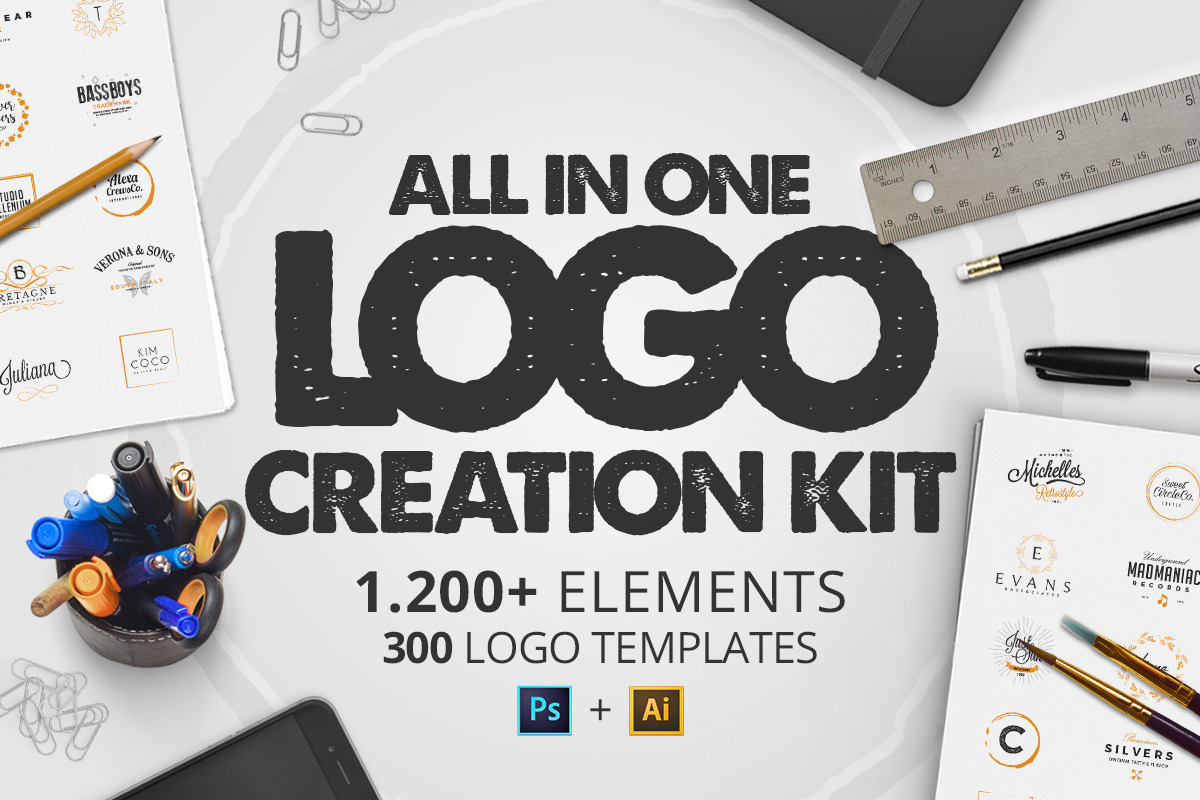 All in One Logo Creation Kit, a Branding & Logo Template by Basari Design
