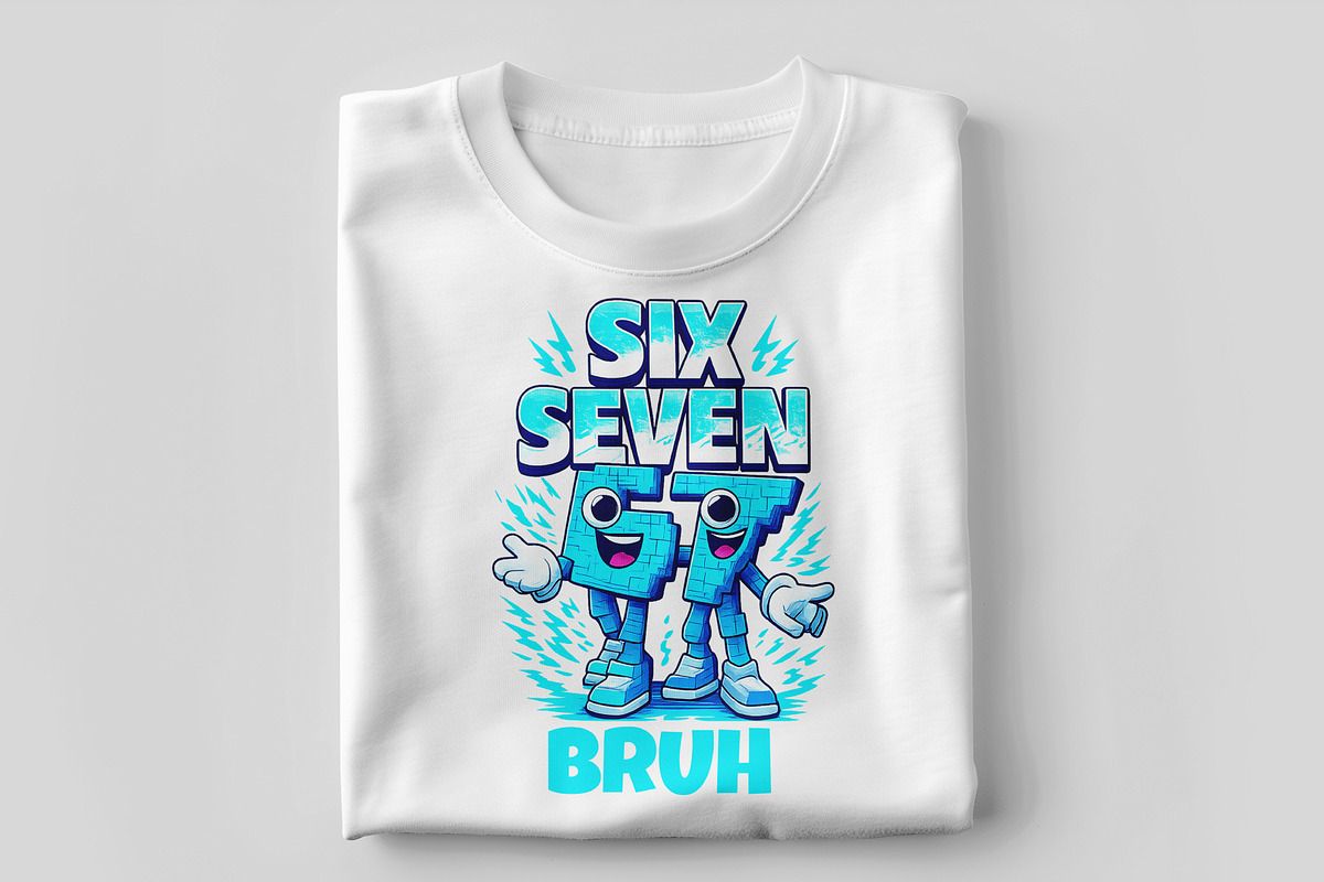 Six Seven 67 Viral Brainrot Meme PNG, a Graphic by Vector Portal