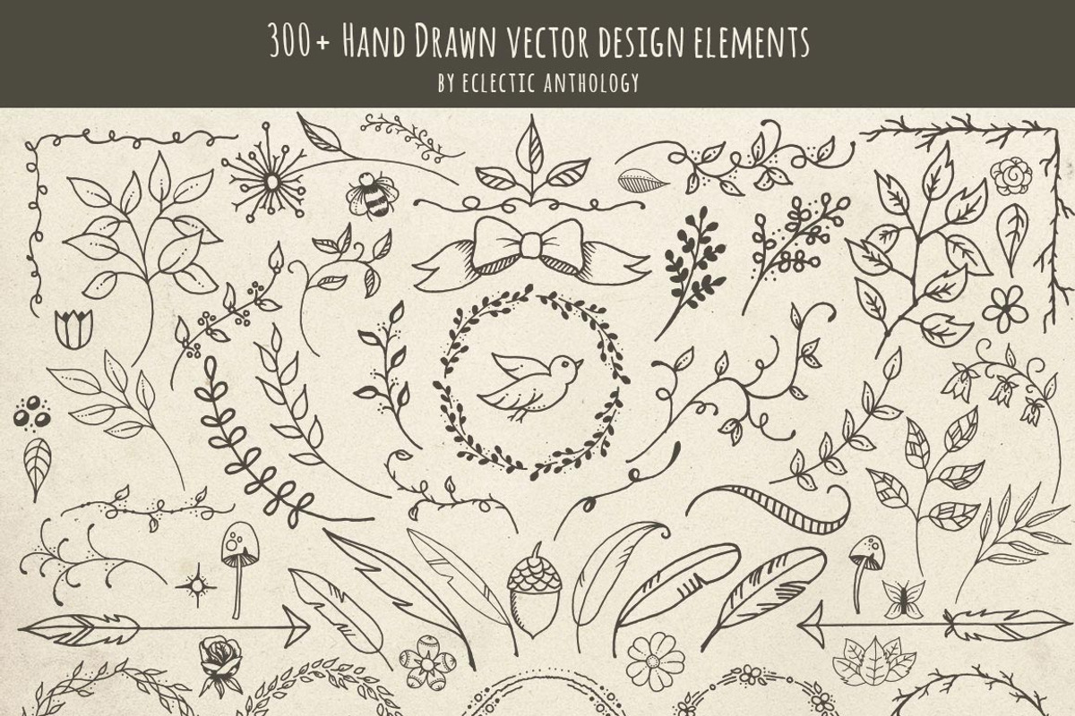 Hand Drawn Vector Design Elements, an Illustration by Eclectic Anthology