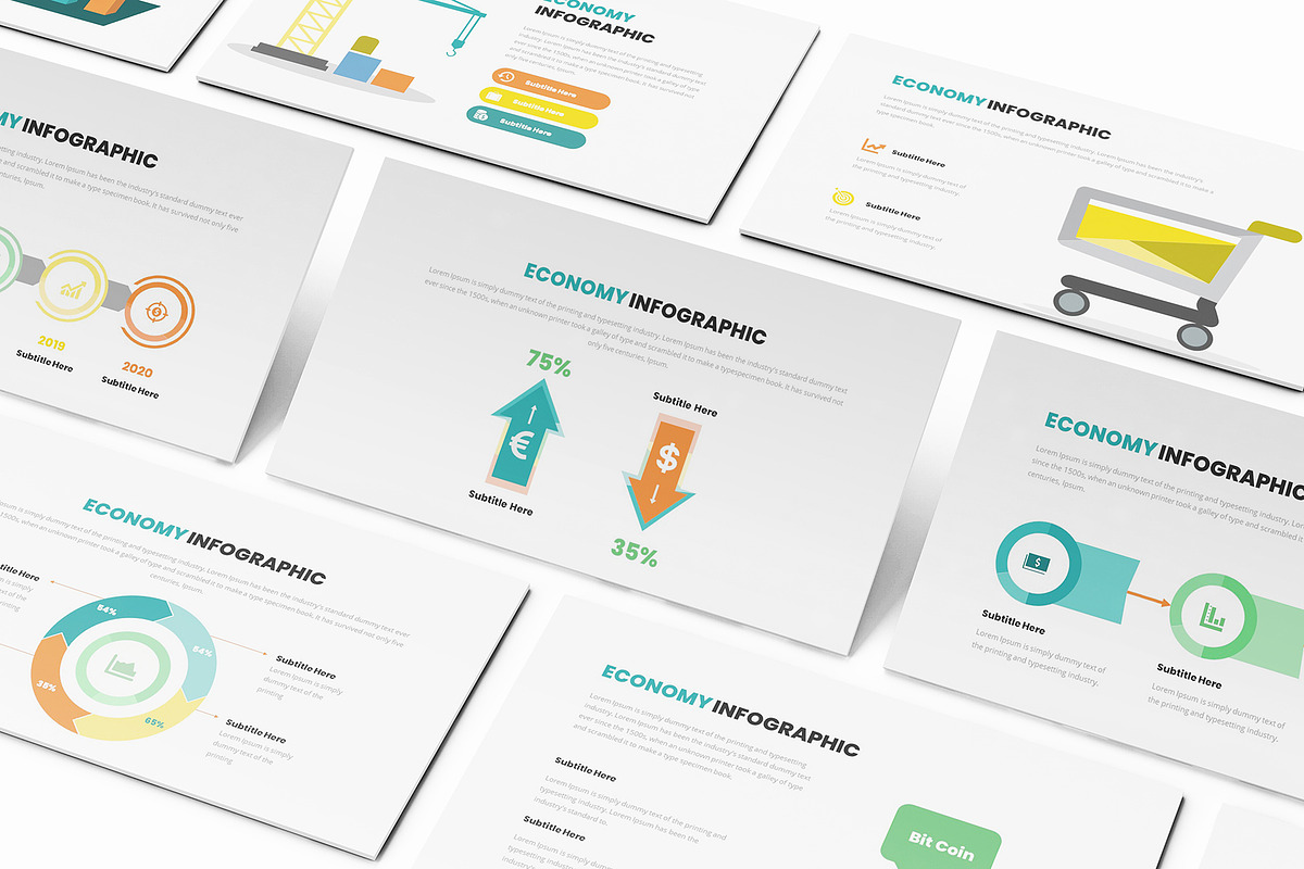 Economy Infographic Powerpoint, a Presentation Template by Formatika Studio