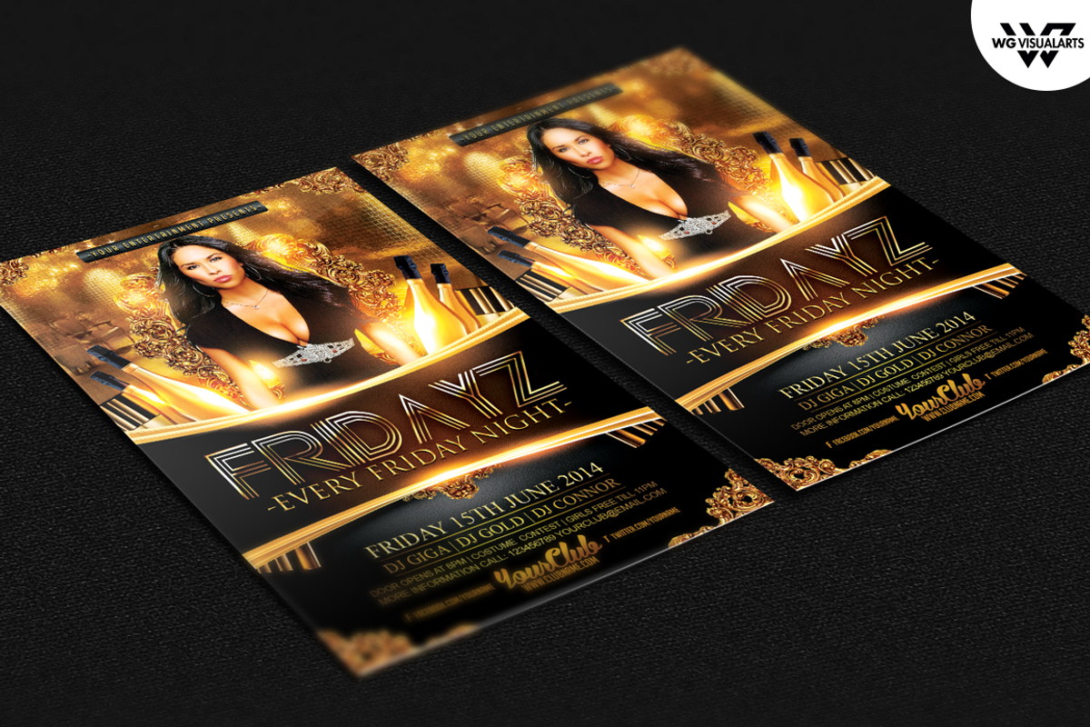 2in1 CHIC PARTY Flyer Template, a Flyer Template by WG DESIGN