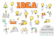 People with Lamp Ideas | People Illustrations ~ Creative Market