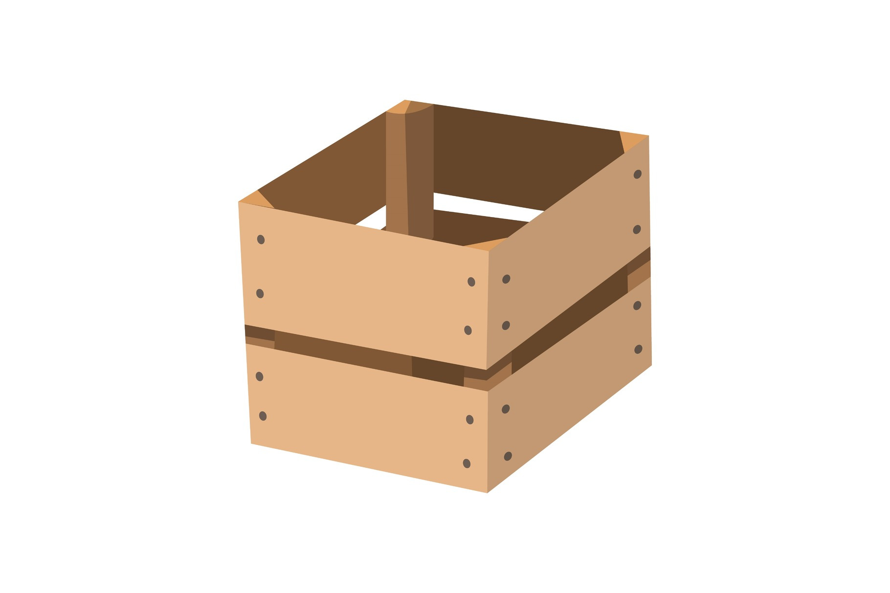 Wooden drawer. Box package | Object Illustrations ~ Creative Market