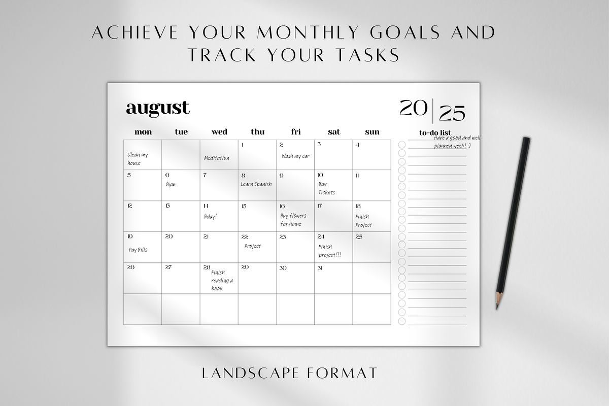 PrintableDated Task List 2025, a Stationery Template by BRANDcontent