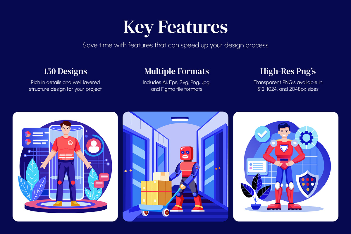 Artificial Intelligence Illustrations Bundle