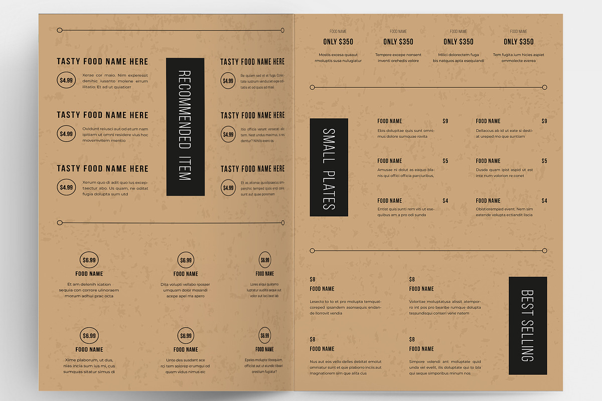 Food Menu Layout
