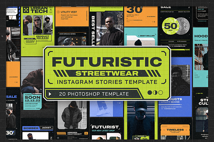Dark Meta Cyberpunk Instagram Set | Social Media Templates ~ Creative ...