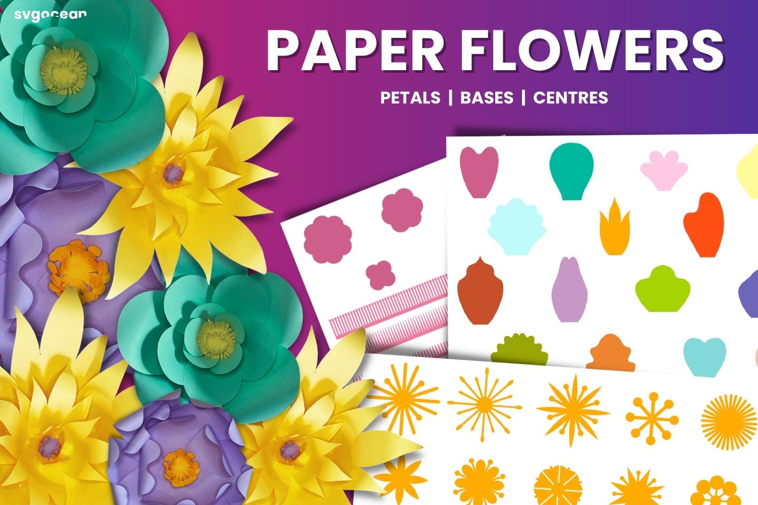 Paper Flower SVG, a Graphic by svgocean