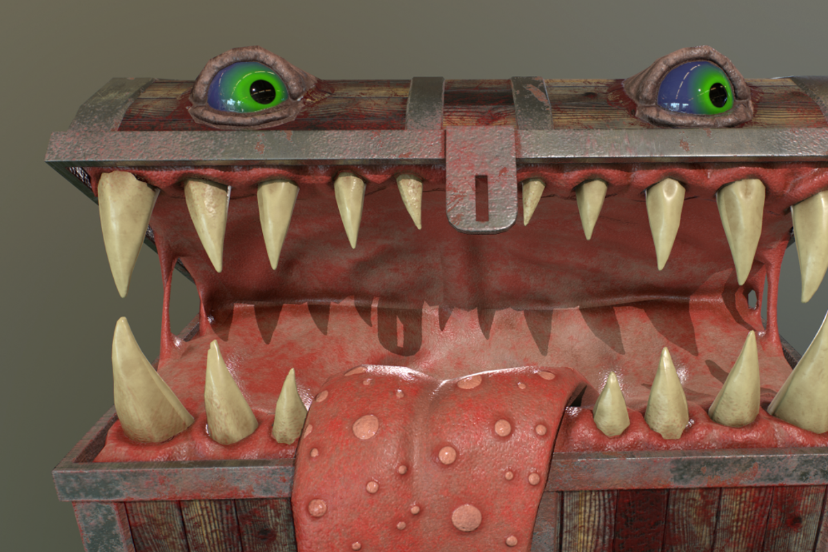 Monster chest PBR, a Characters & Person 3D Model by en3my71