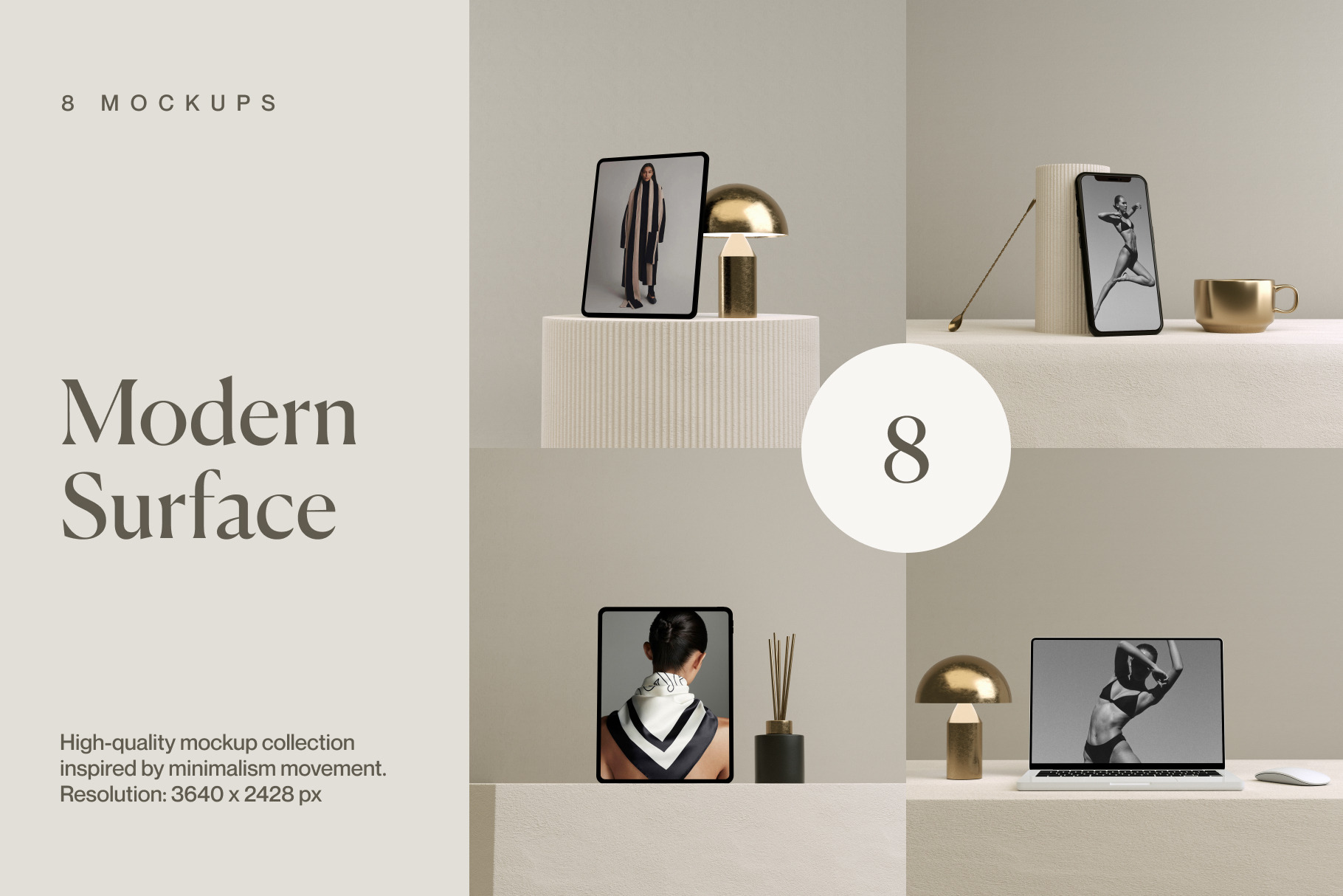 Modern Surface Mockup Collection, an iPhone Mockup by Taste