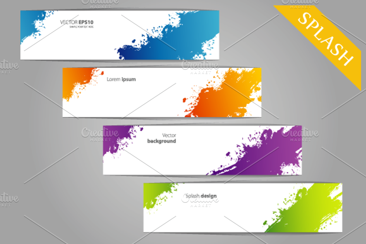 Color splash designs, a Templates & Theme by SonneLeo | Creative Market