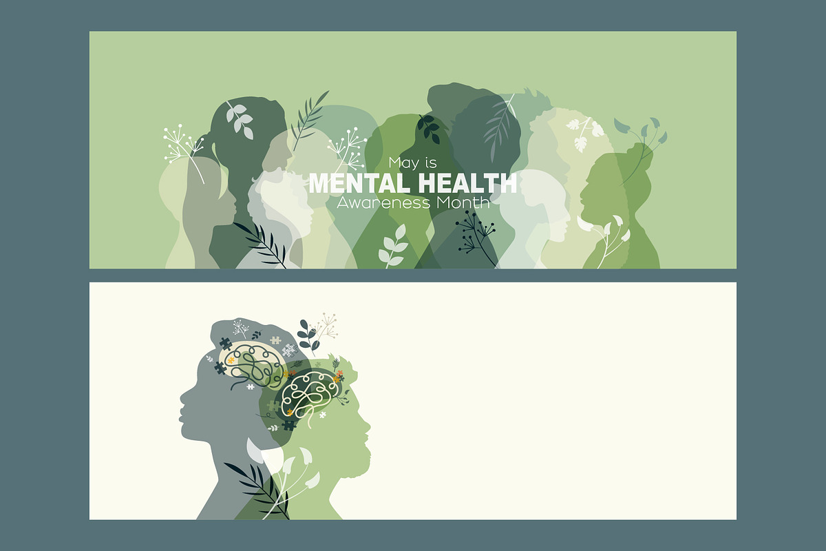 Mental Health theme, an Illustration by Stafeeva
