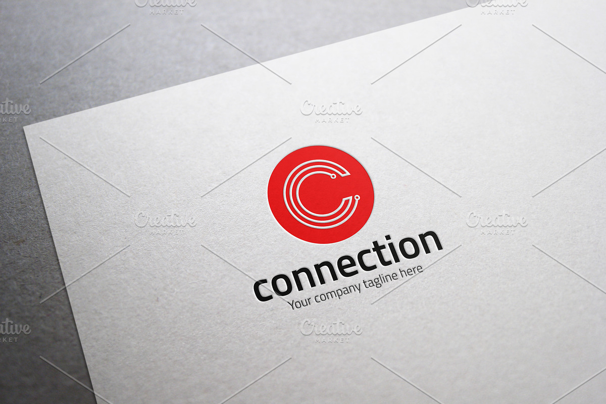 Connection C Letter Logo, a Branding & Logo Template by XpertgraphicD