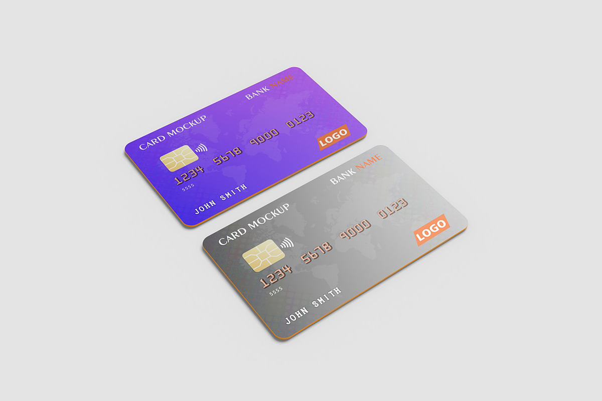 Realistic Credit Card Mockup - 11 PSD
