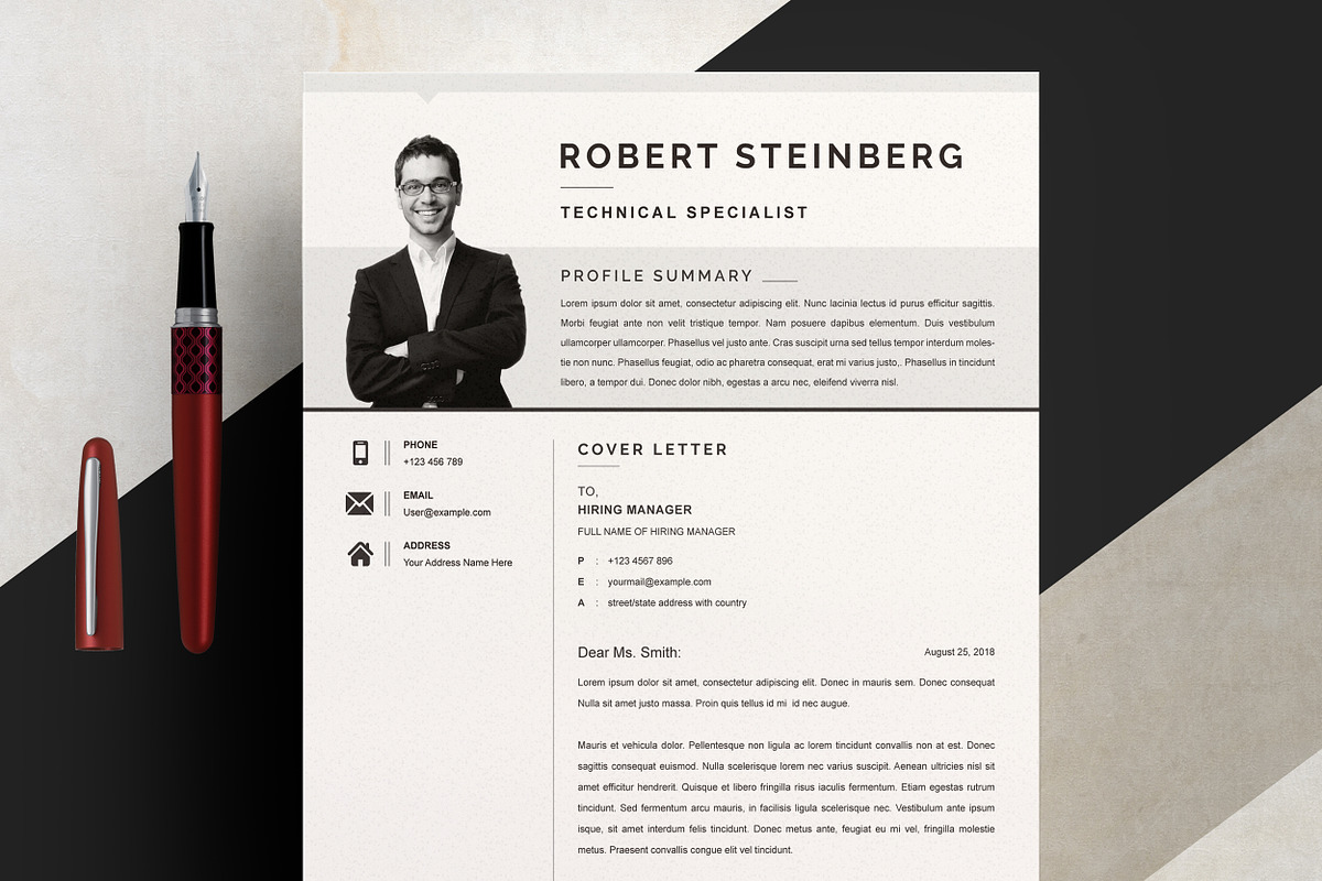 2 Page Professional Simple Resume