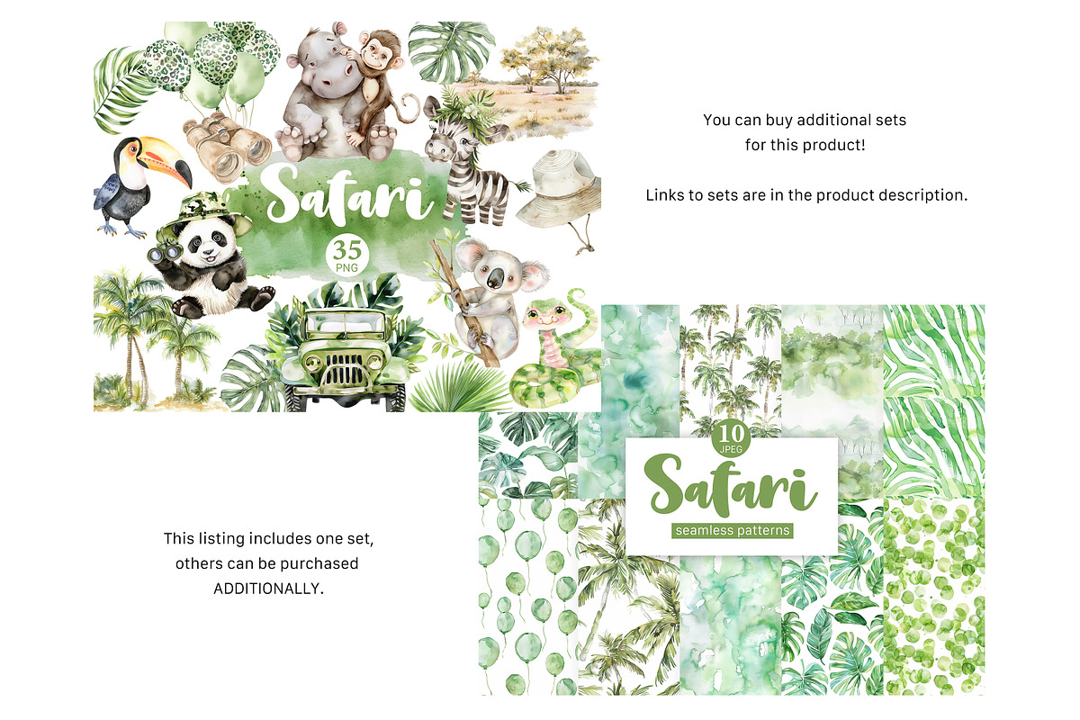 Safari Clipart Bundle | Jungle Animals