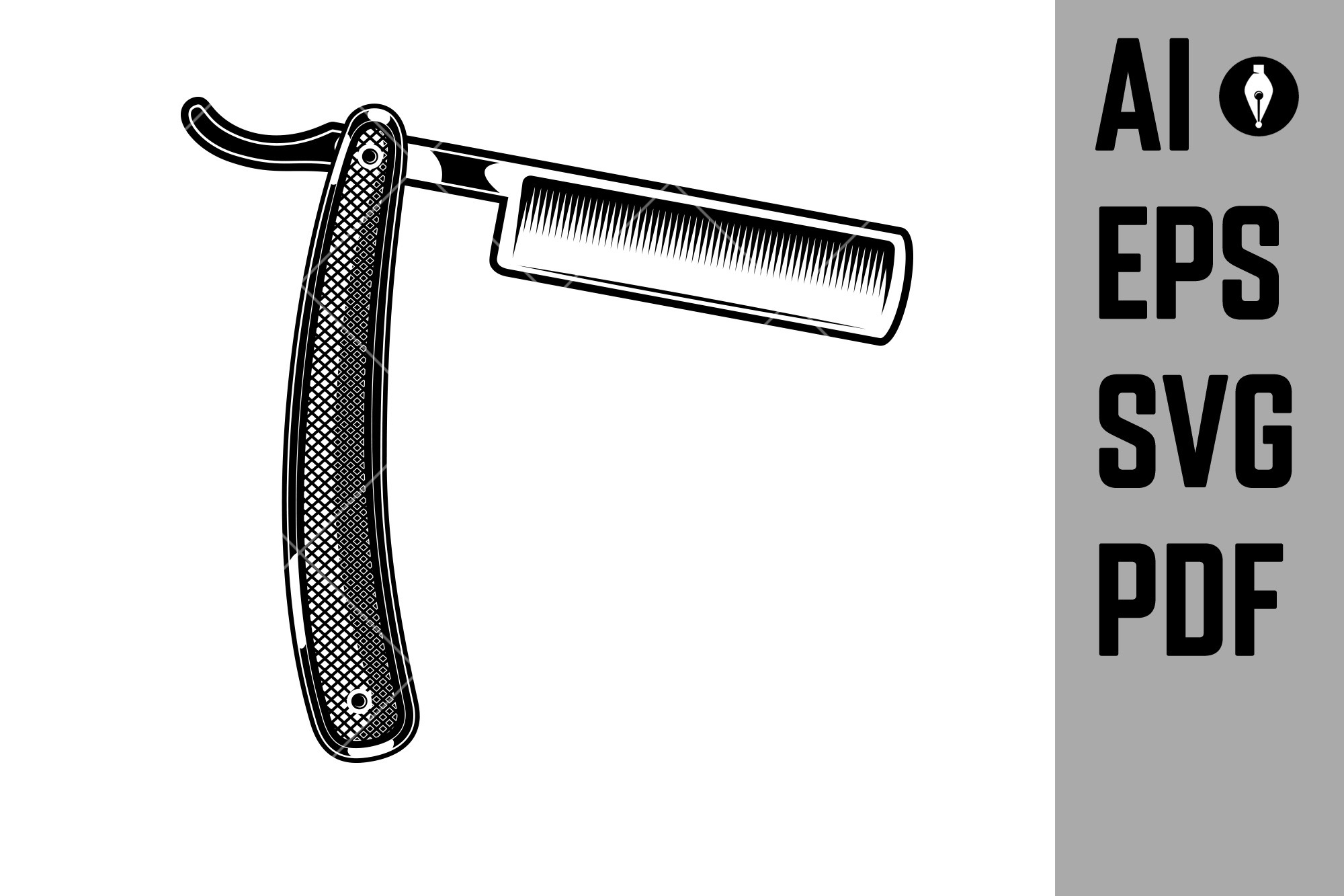 Illustration of barber razor, an Object Graphic by Vectorhight