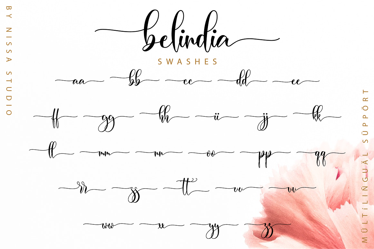 Belindia Script, a Script Font by Nissa Studio | Creative Market