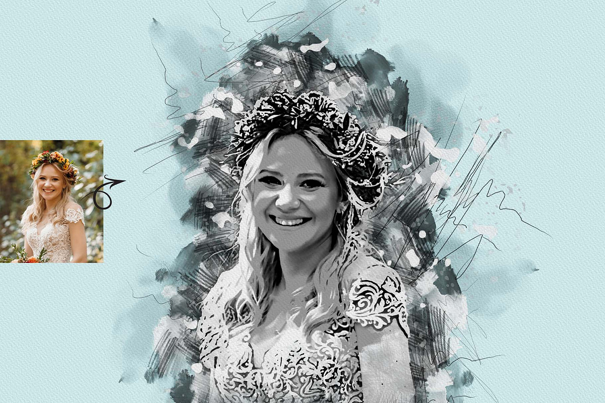 Stylish Ink Art Photoshop Action