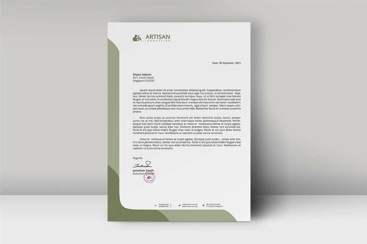 Letterhead Template, a Stationery Template by artisanHR