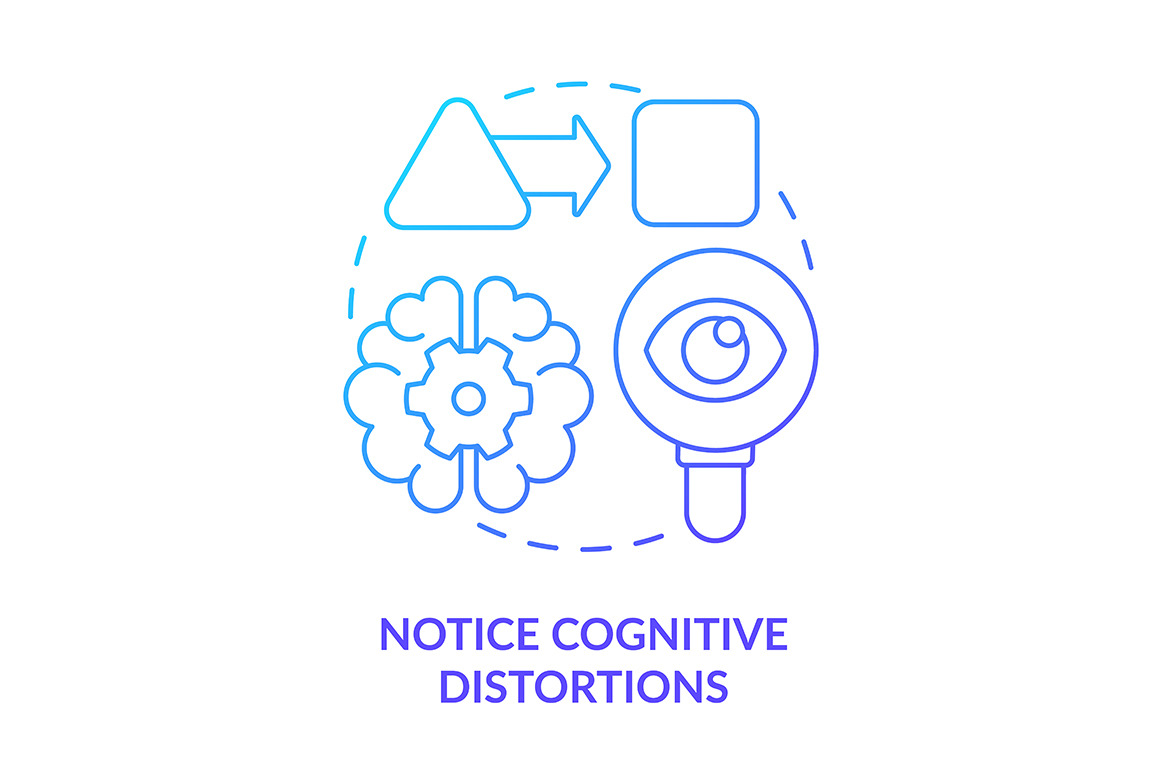 Notice cognitive distortions icon, an Outline Icon by bsd studio ...