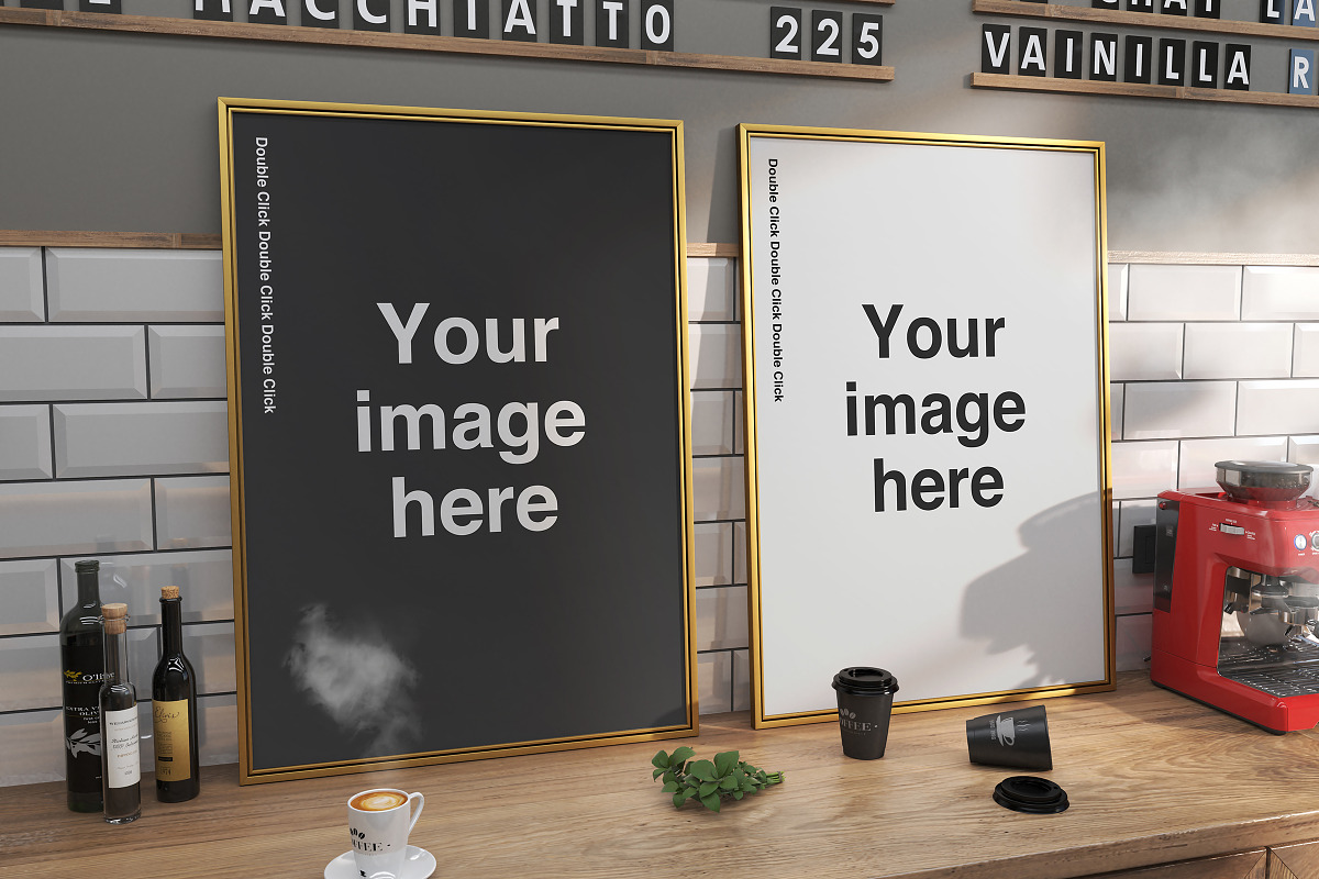 Coffee House Poster Mockups, a Print Template by Luuqas Design ...