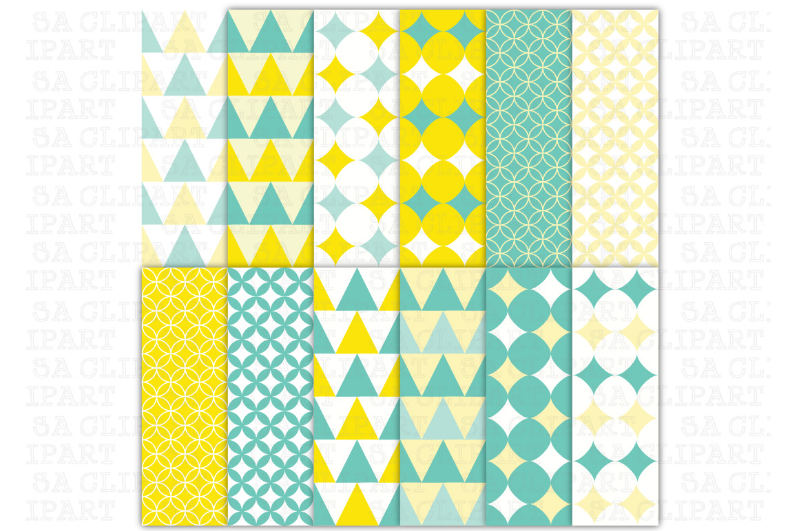 Geometric spring digital paper | Illustrations ~ Creative Market