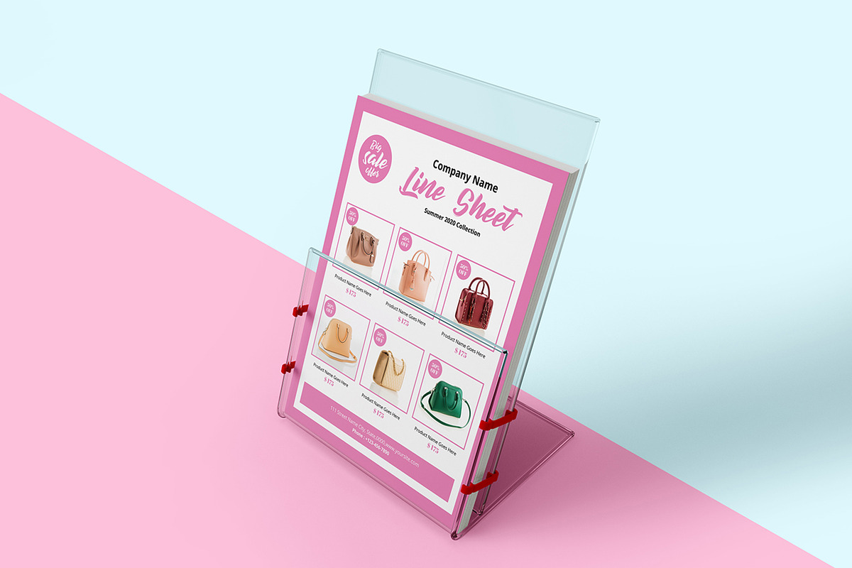 Line Sheet Flyer Template, a Flyer Template by Ultimate Template Shop ...