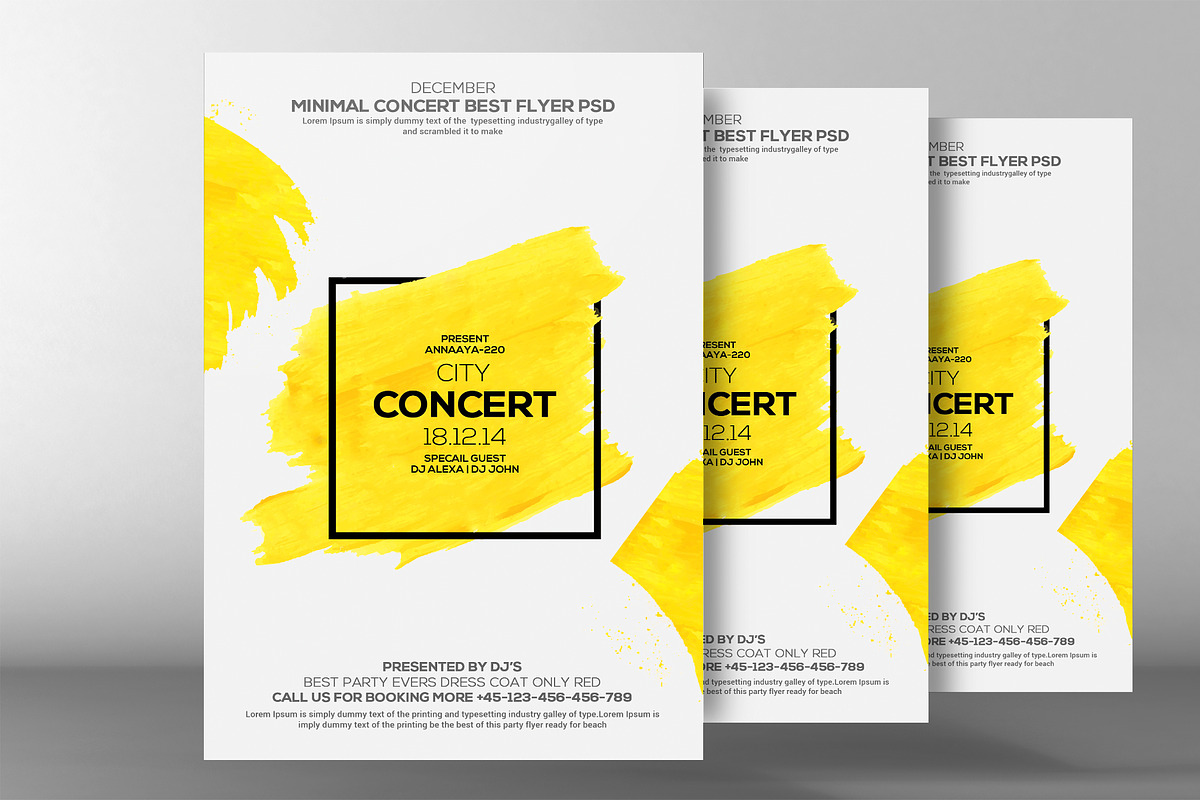 Minimal Colors Flyer Psd, a Flyer Template by graphicforest