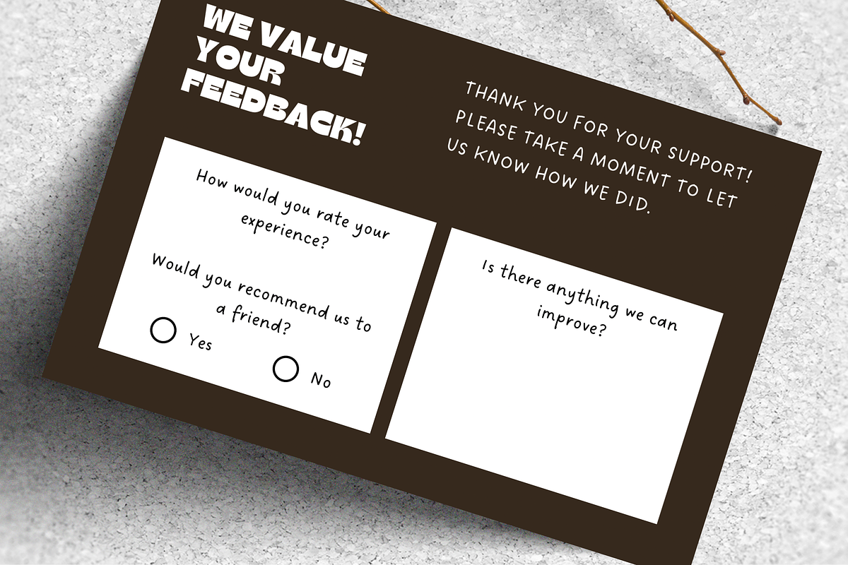 Customer Feedback Card Template - Edit with Canva