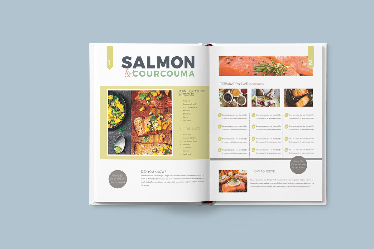 Recipe Book-Magazine Template, a Magazine Template by Graphic House ...