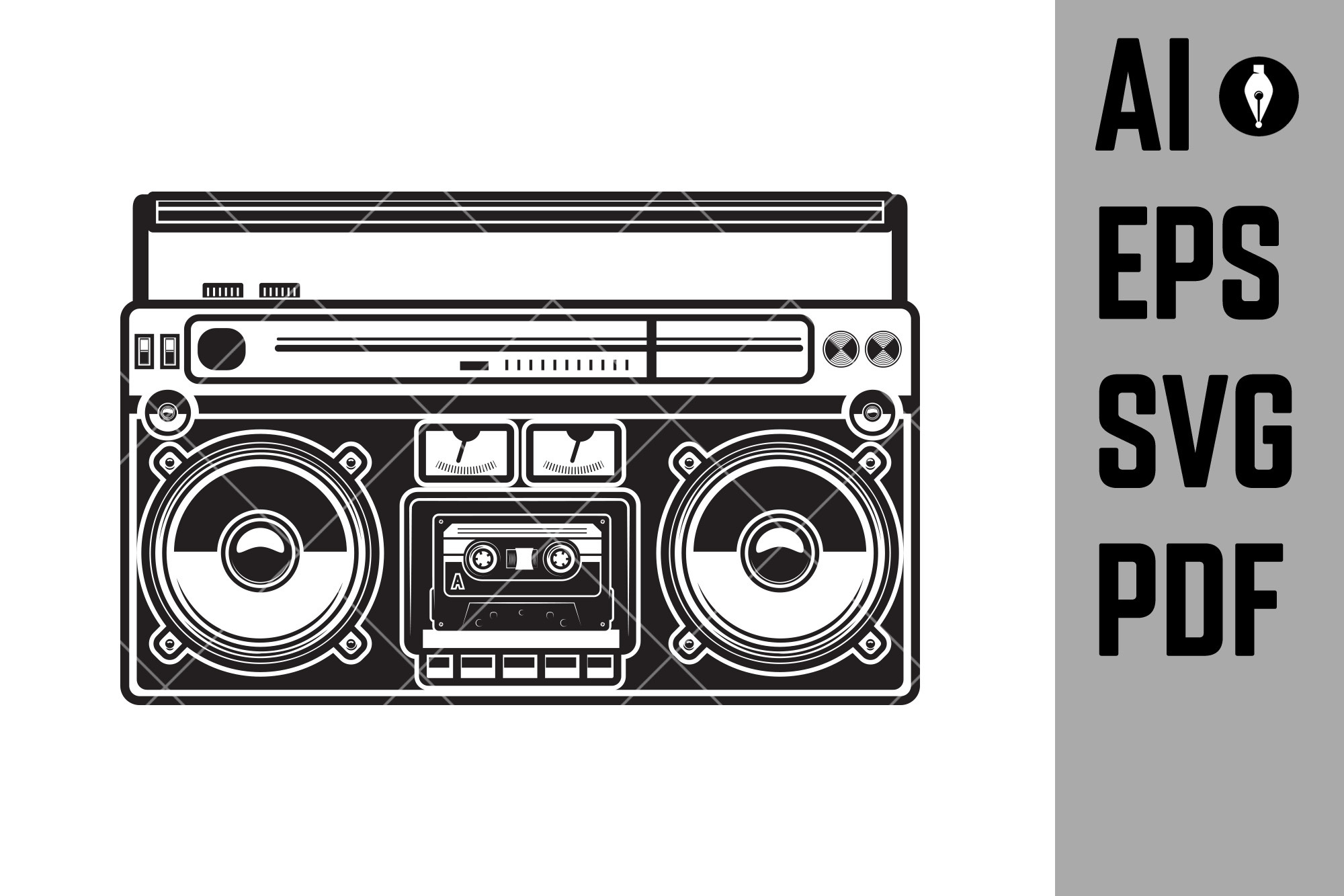 Illustration of boombox, an Object Graphic by Vectorhight