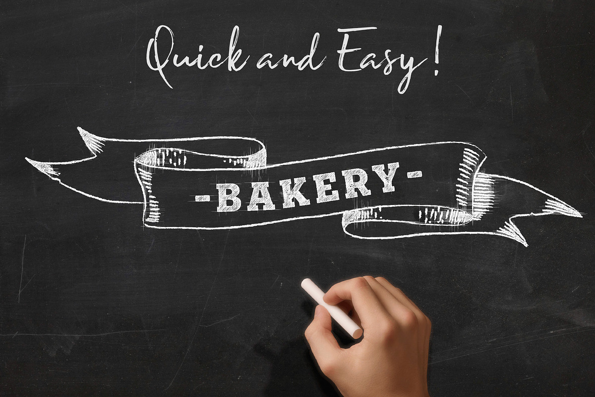 Chalkboard Logo Mockup and Action, a Product Mockup by Tropical Type