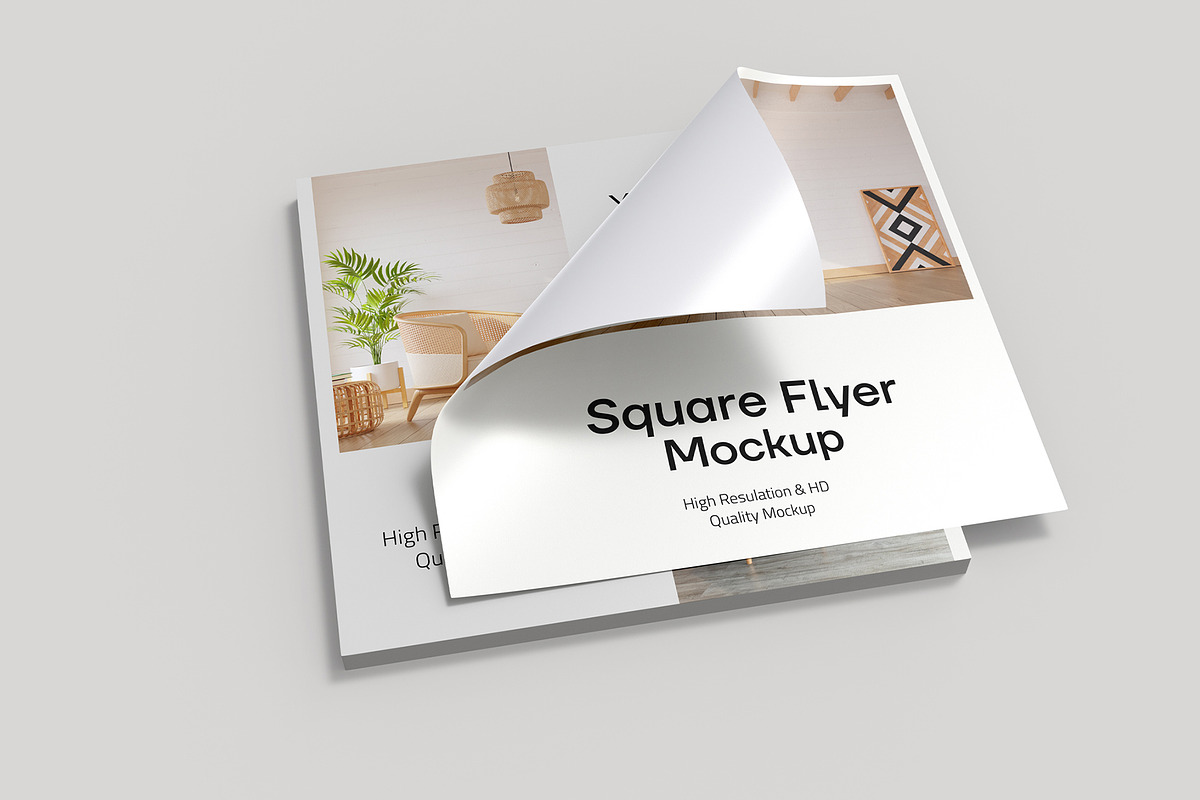 Square Brochure Mockup