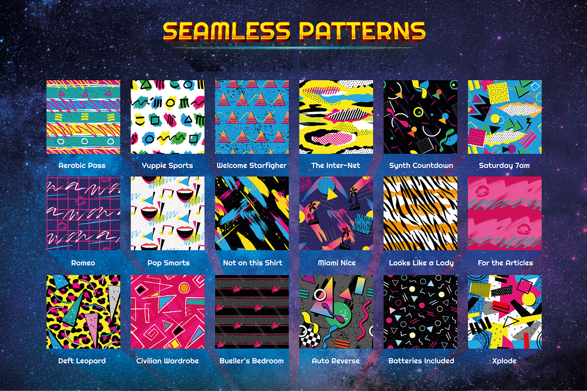 The Complete 1980s Graphics Bundle!, a Texture Illustration by Wingsart Studio