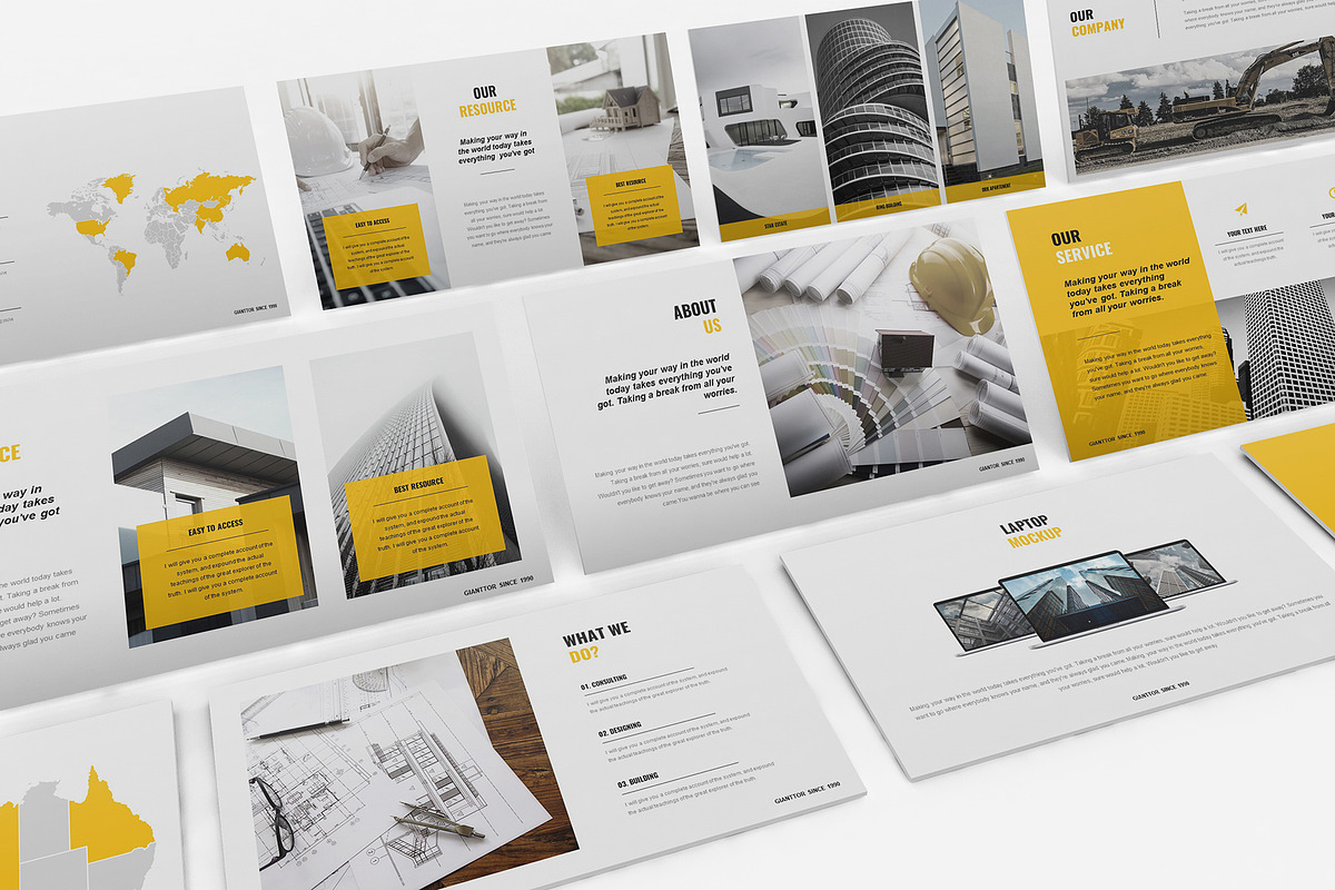 Construction Google Slides Template, a Presentation Template by Incools ...