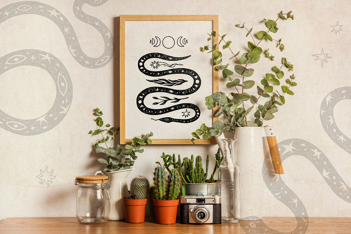 Ink Snakes Hand-drawn Set, an Animal Illustration by Ink Stories