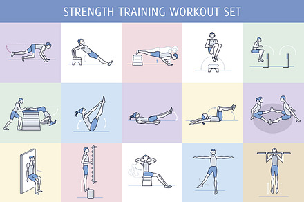 Strength Training Workout, a Healthcare Illustration by ÁRTICA