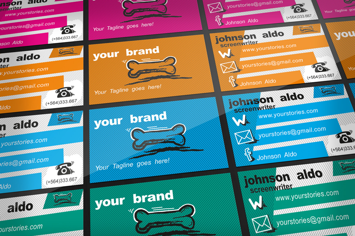 Cartoony Business Card, a Business Card Template by NicuB