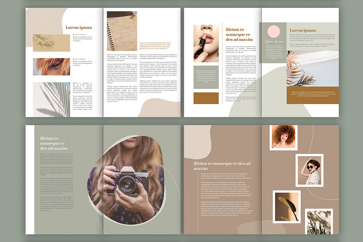 Magazine with Brown Accents, a Magazine Template by McLittle Stock