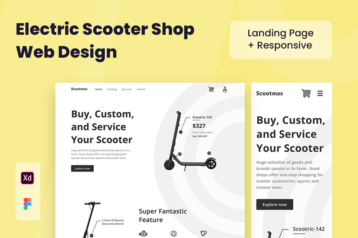 Electric Scooter Store Website Design