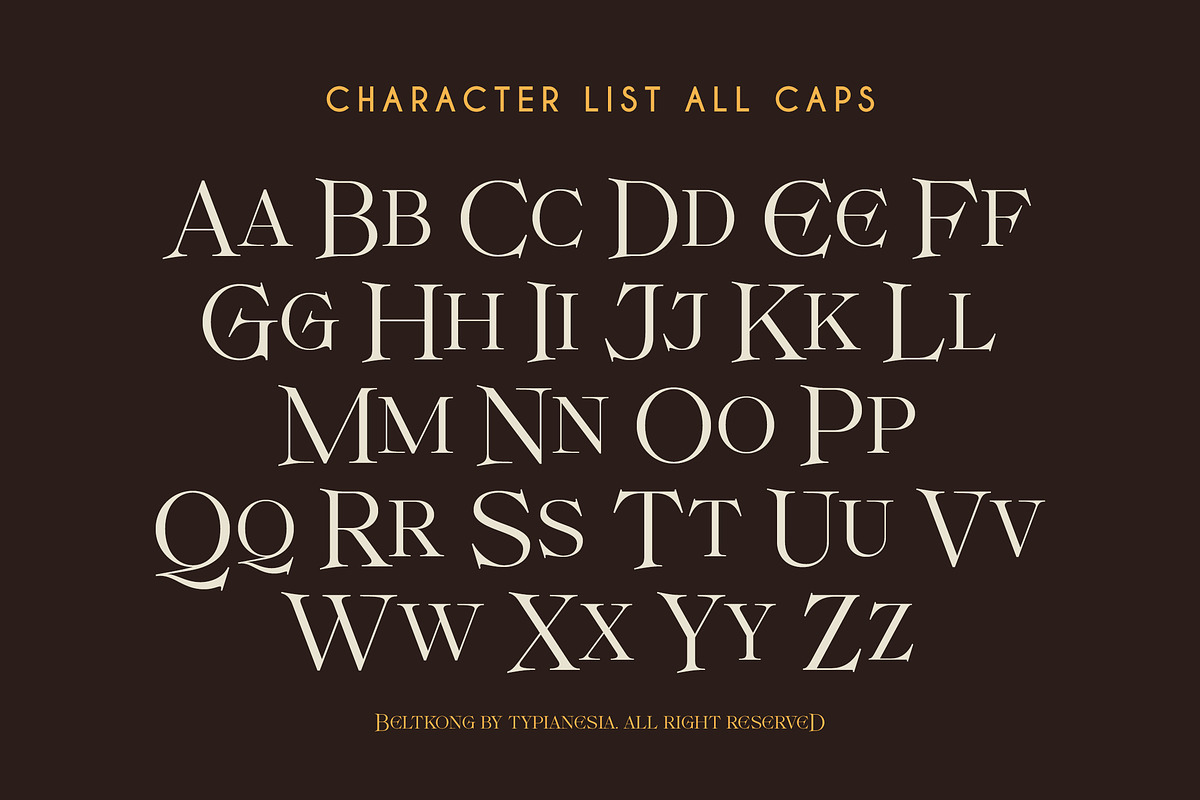 Beltkong - Fantasy Serif Font, a Serif Font by Typia Nesia