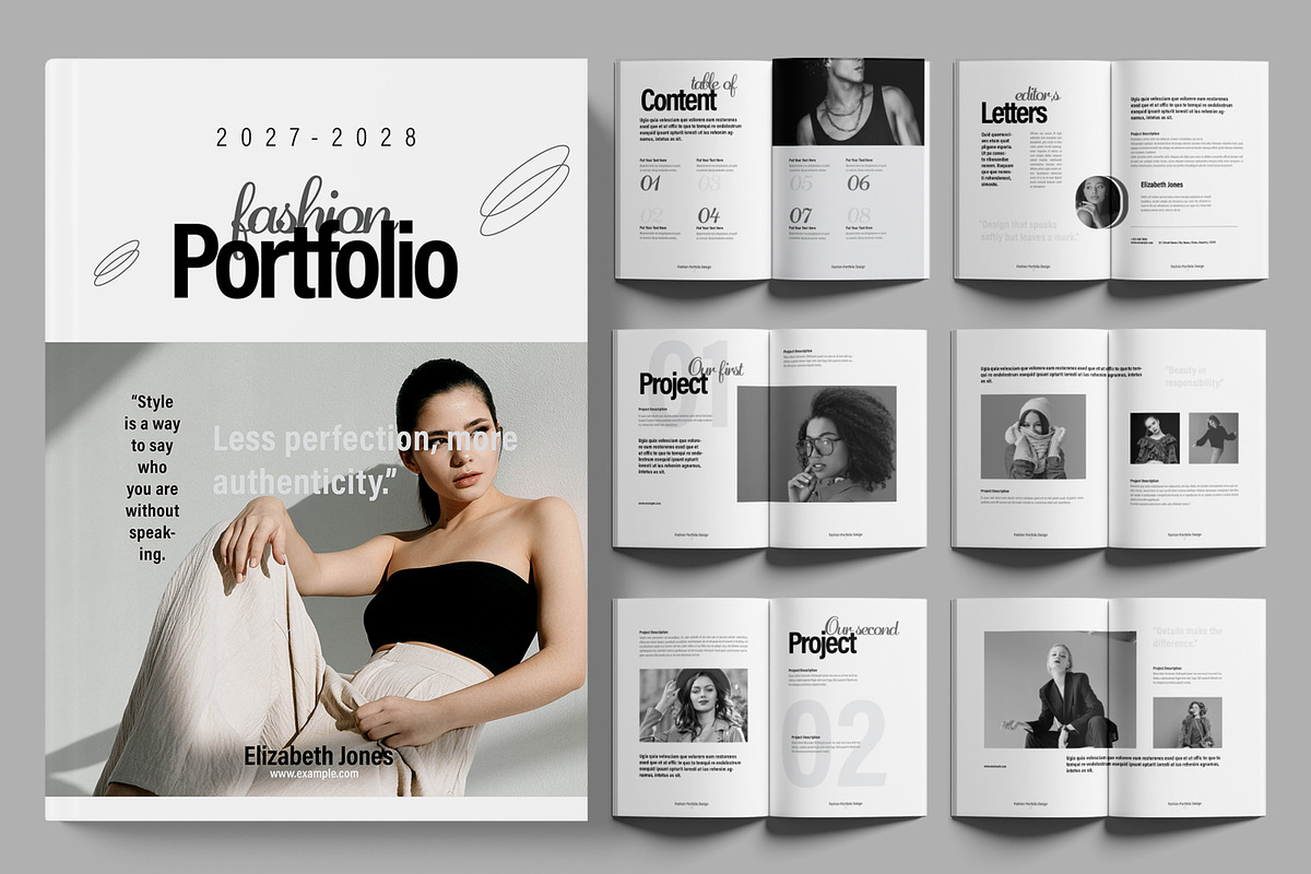 Fashion Portfolio Design Layout