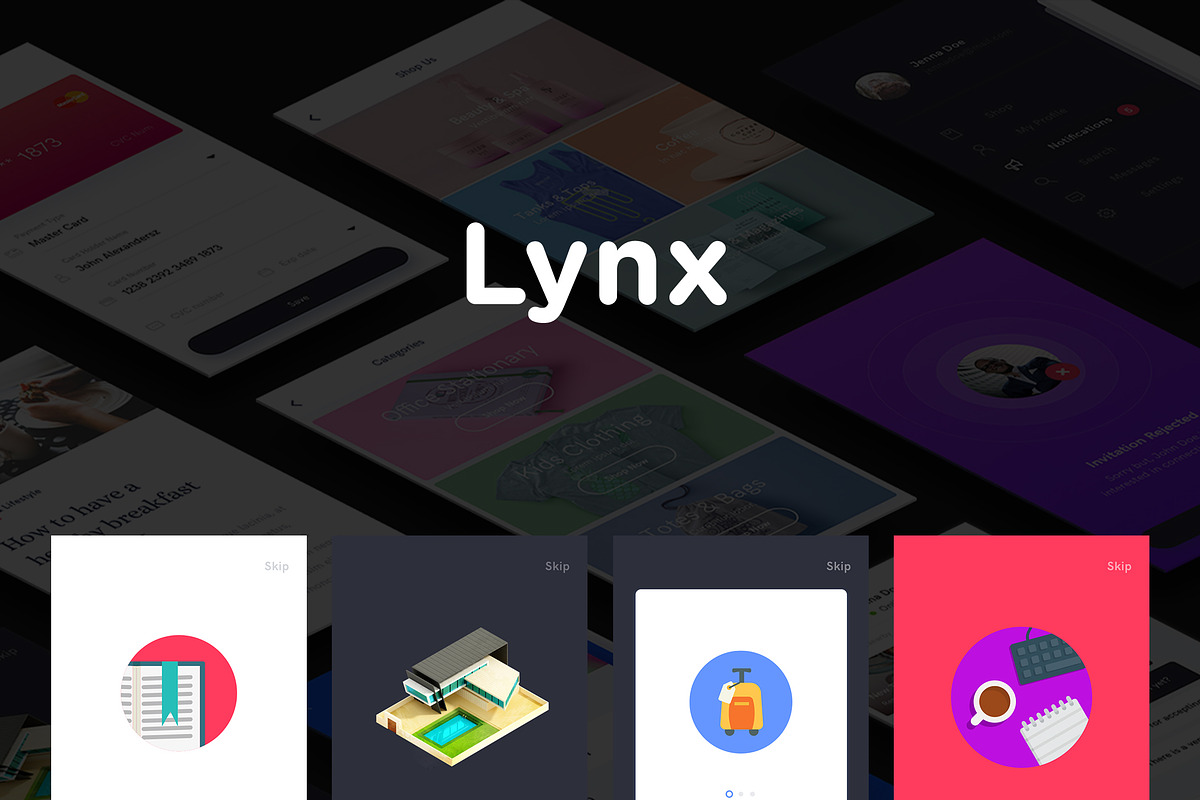 LYNX - Mobile UI Kit, an UI Kit Template by Nimart